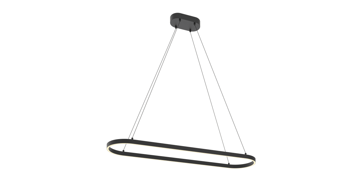 AFX GLOP4812L30D1BK Glo 48" Wide LED Suspension Linear Pendant ...