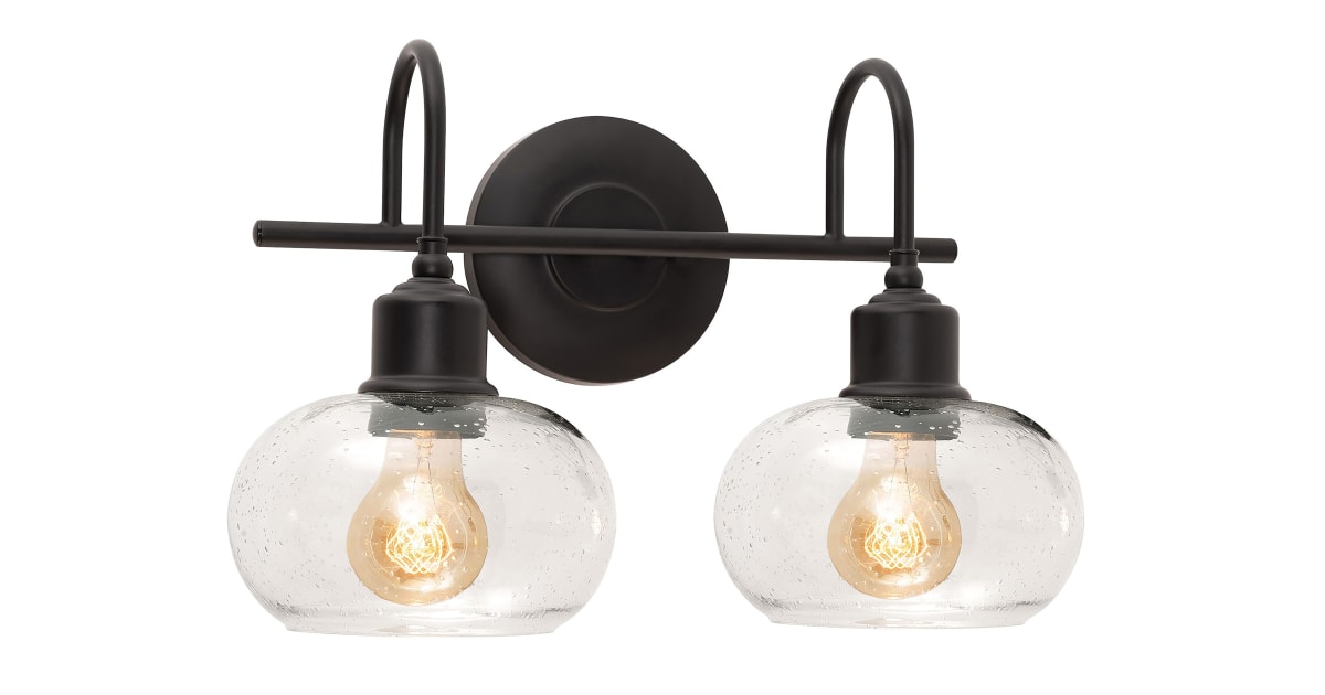 AFX LNYV1510MBBK Laney 2 Light 15" Wide Vanity Light | Ferguson Home