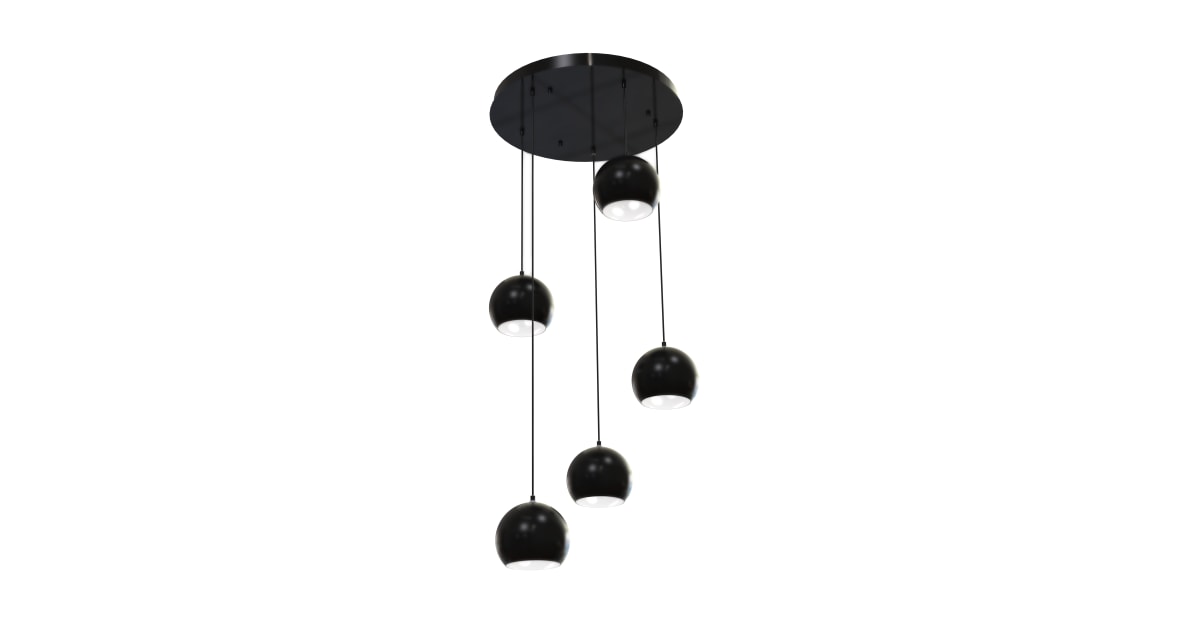 AFX RXYP08BKRND5 Roxy 5 Light 24" Wide Multi Light Pendant | Ferguson Home