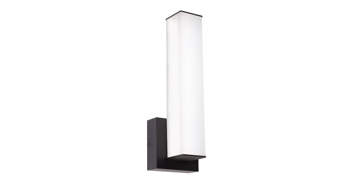 AFX TADS0514LAJMVBK Tad 14" Tall LED Bathroom Sconce with White Acrylic ...