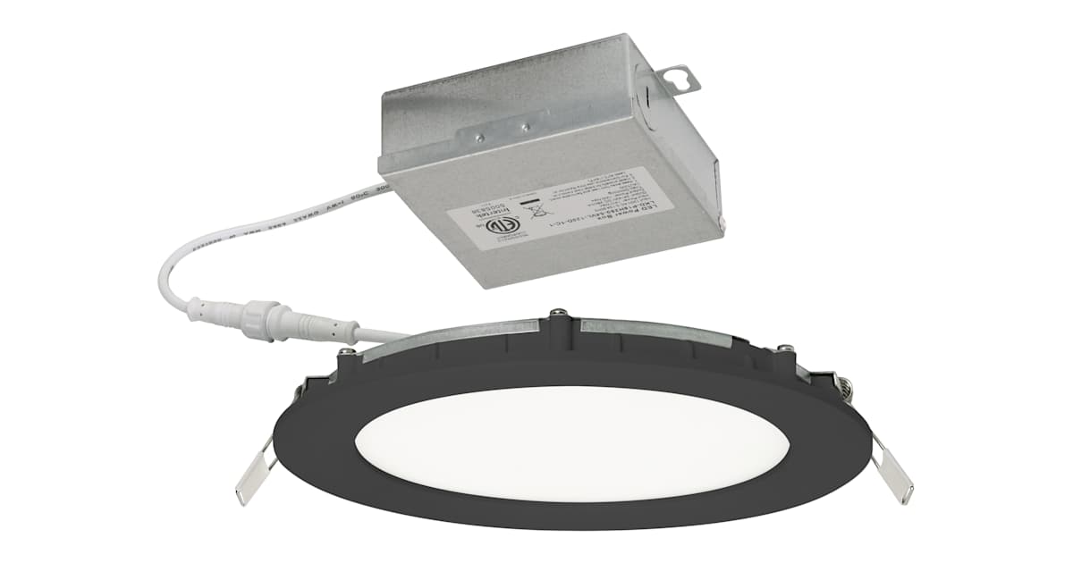 AFX TUCF06LAJD1BK Tuck LED Canless Recessed Fixture with 6" Wafer Trim ...
