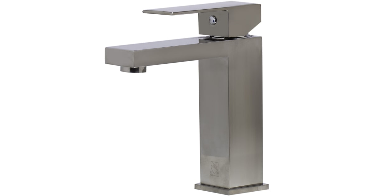 ALFI brand AB1229-BN Square Single Lever Bathroom Faucet | Ferguson Home