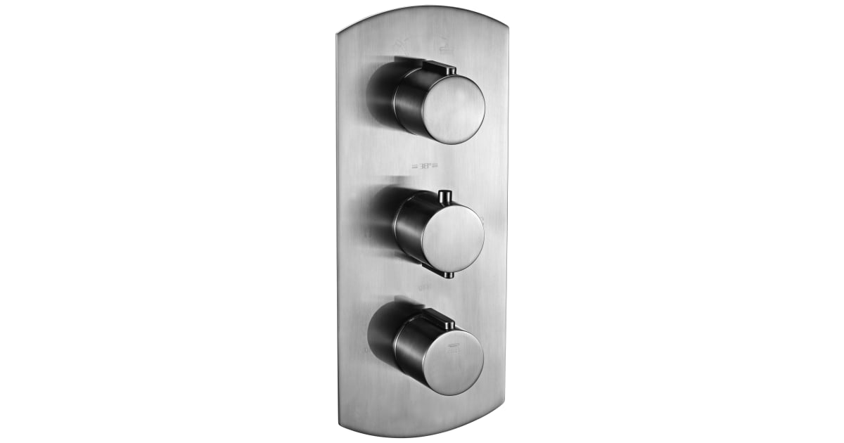 ALFI brand AB3901-BN Thermostatic Valve Trim with 3 Knob Handles ...