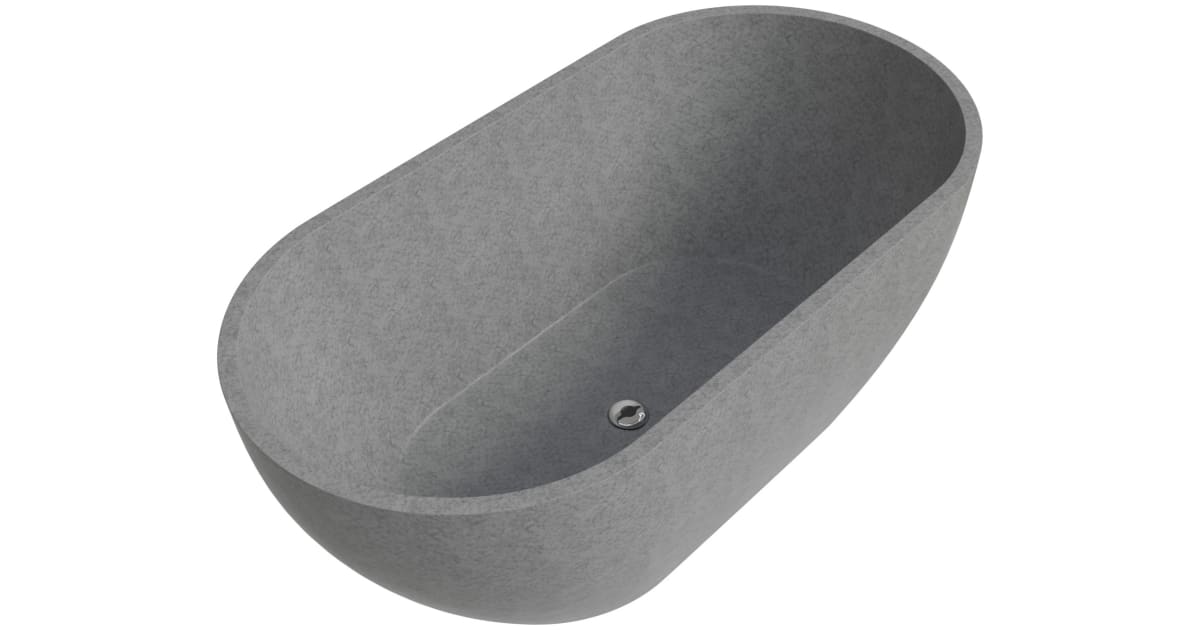 ALFI brand ABCO59TUB 20.5" Free Standing Stone Composite Soaking Tub ...