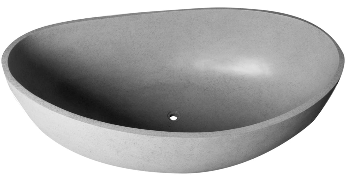 ALFI brand ABCO63TUB 63" Free Standing Stone Composite Soaking Tub with ...