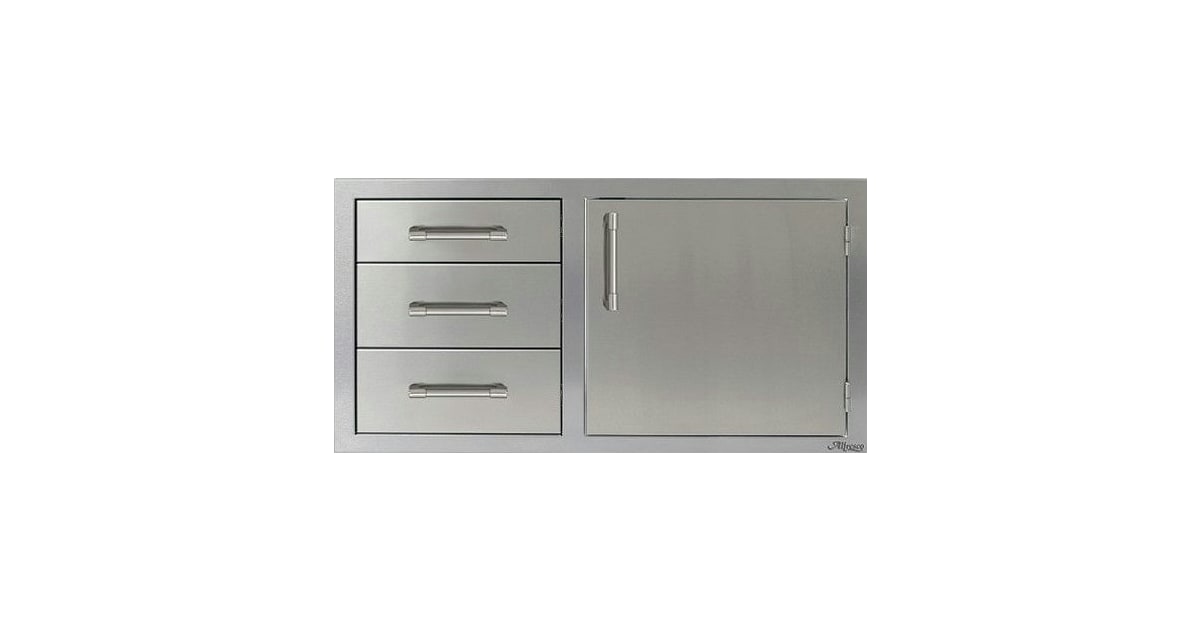Alfresco AXE-DDC-R-42SC 42 Inch Combo Door & Drawers - Door on Right ...