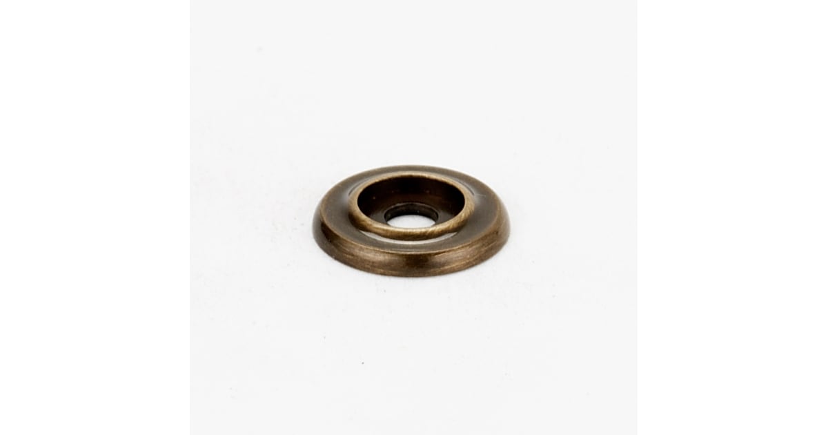 Alno A615-1-AE Traditional 1" Round Solid Brass Cabinet Knob Backplate ...
