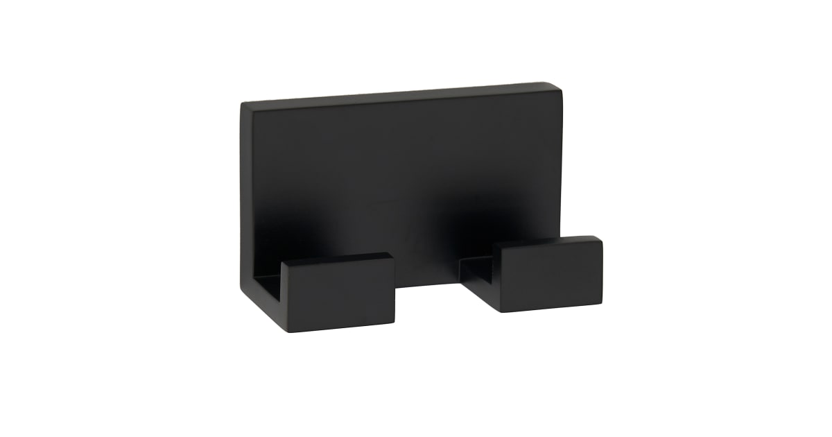 Alno A6484-MB Linear 3" Wide Solid Brass Modern Double Bathroom Robe ...