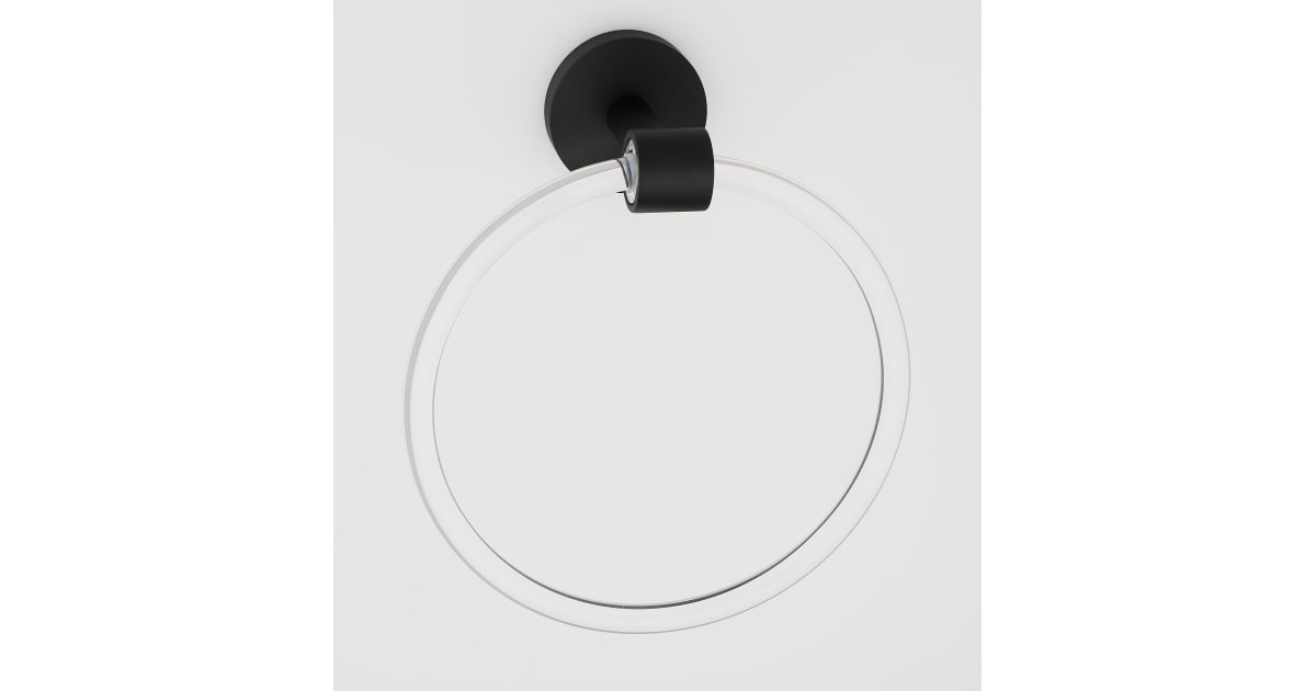 Alno A7240-MB Contemporary Acrylic 6 Inch Diameter Towel Ring ...
