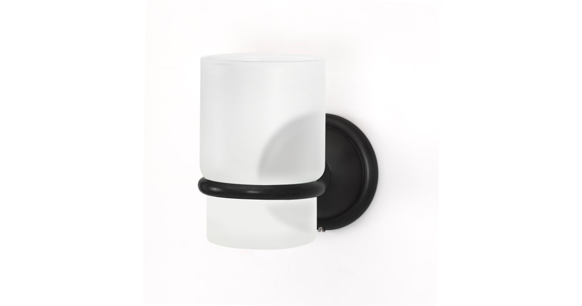 Alno A9270-BARC Yale Series Wall Mounted Frosted Glass Tumbler with ...