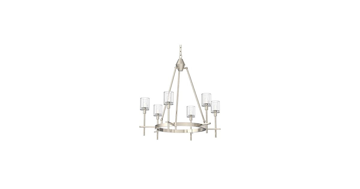 Alora Lighting CH314306PNCC Salita 6 Light 29" Wide Crystal Ring ...