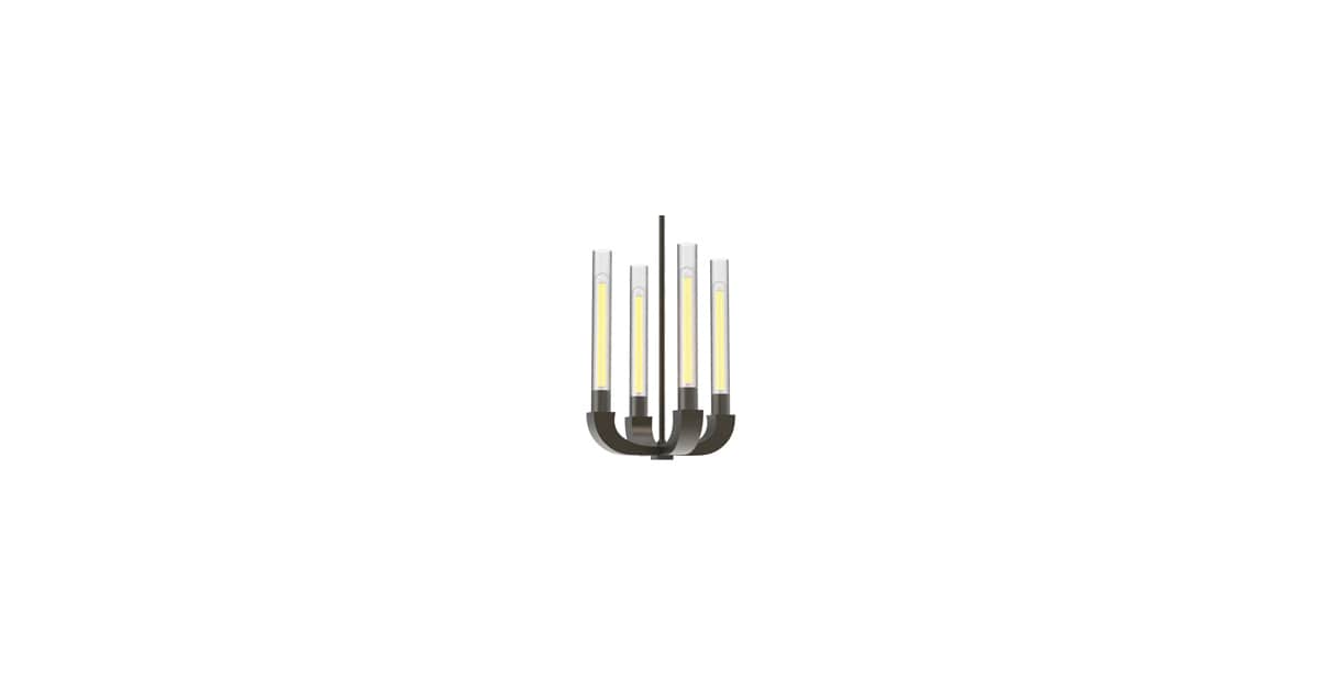 Alora Lighting CH316004UBCR Flute 4 Light 15" Wide Chandelier ...