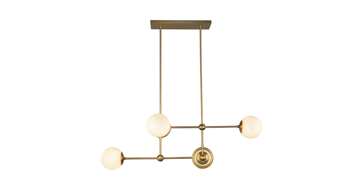 Alora Lighting CH407342BGGO Fiore 4 Light 42" Wide Linear Chandelier ...