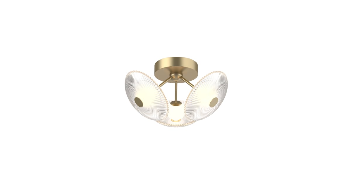 Alora Lighting FM317604VBCR Hera 13" Wide LED Semi-Flush Ceiling ...