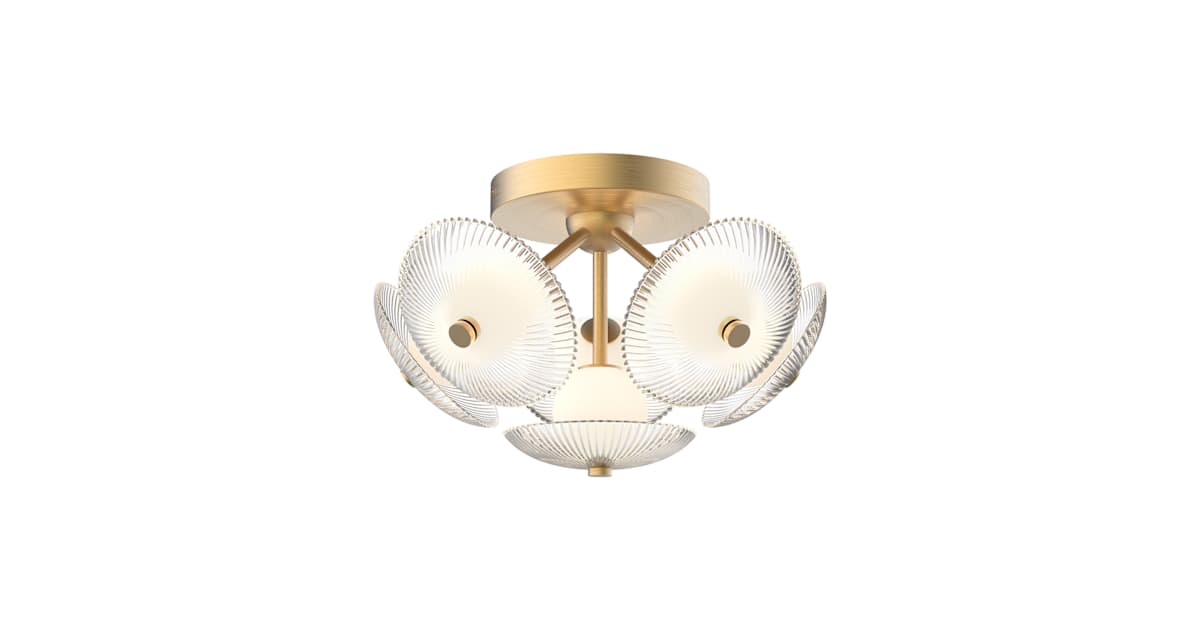 Alora Lighting FM417606BGCR-UNV Hera 19" Wide Flush Mount Ceiling ...