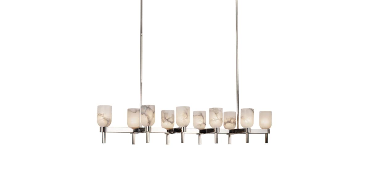 Alora Lighting LP338052PNAR Lucian 10 Light 52" Wide Linear Pendant ...