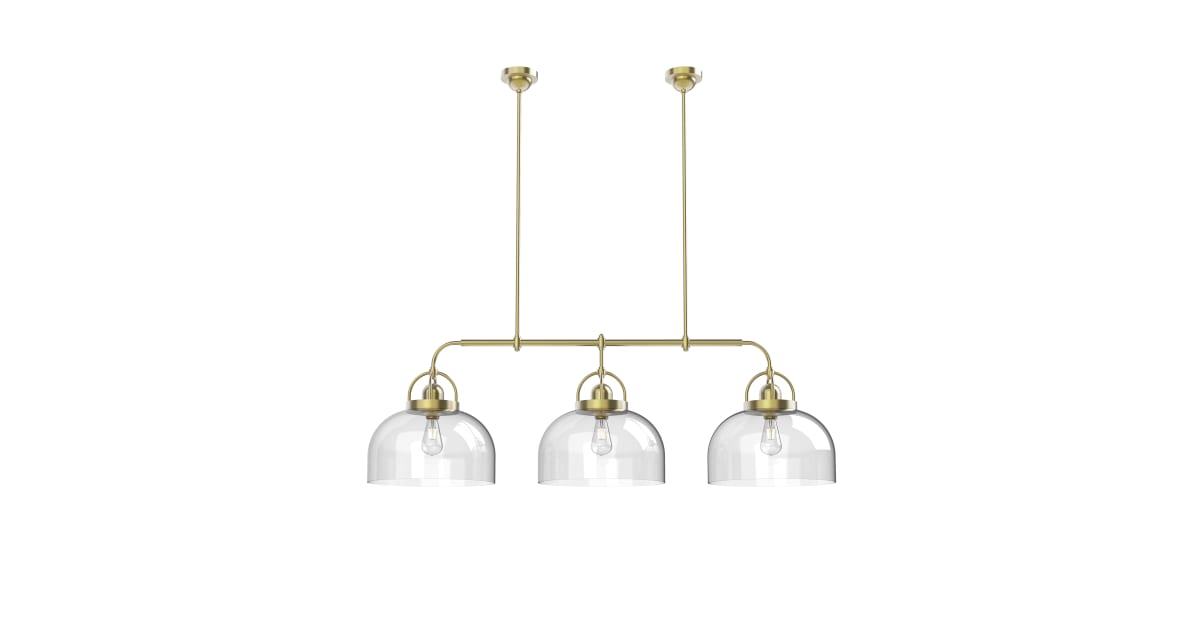 Alora Lighting LP361155BB Lancaster 3 Light 55" Wide Linear Chandelier ...