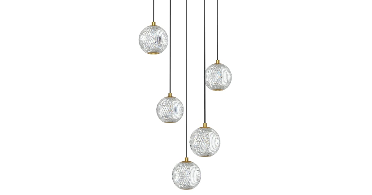 Alora Lighting MP321205NB Marni 19" Wide LED Multi Light Pendant ...