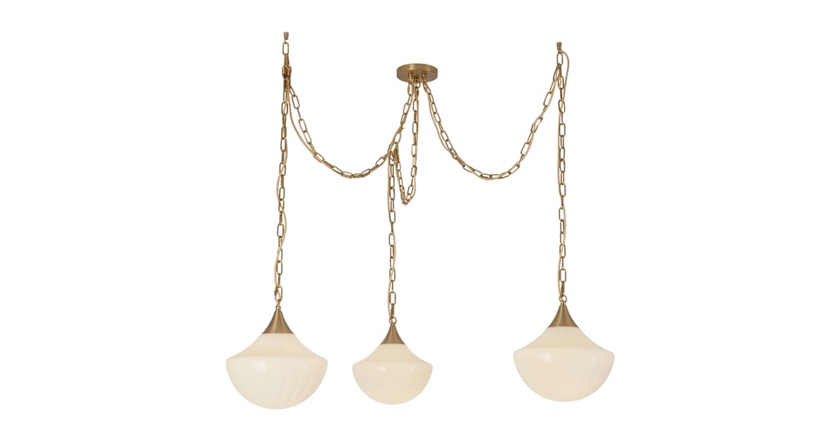 Alora Lighting MP651312BGGR Farrah 3 Light 12" Wide Multi Light Pendant ...