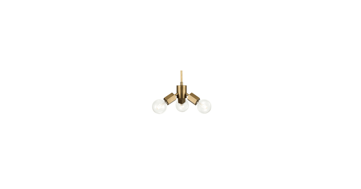 Alora Lighting PD307003VB Hexa 3 Light 9" Wide Chandelier | Ferguson Home