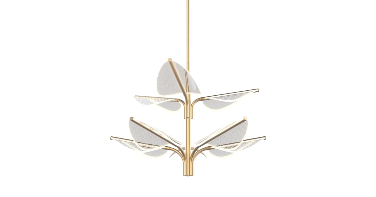 Alora Lighting PD321132NB Flora 31" Wide 8 Light LED Chandelier ...