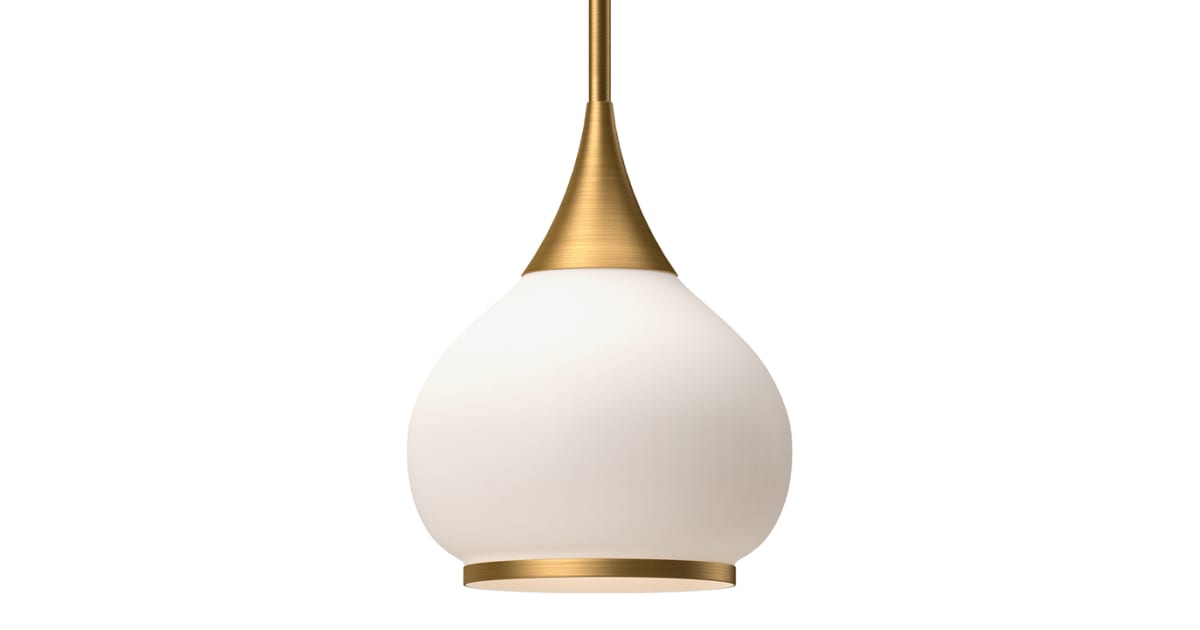 Alora Lighting PD524110AGOP Hazel 10" Wide Pendant with Opal Glass ...
