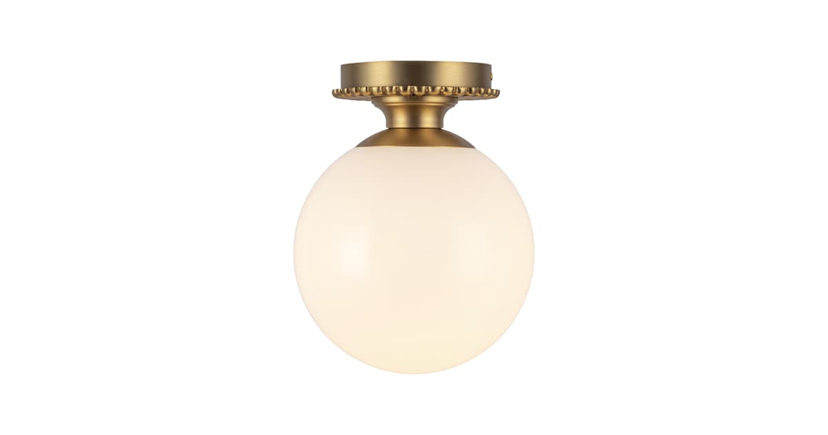 Alora Lighting SF430108BGGO Otis 8" Wide Semi-Flush Globe Ceiling ...