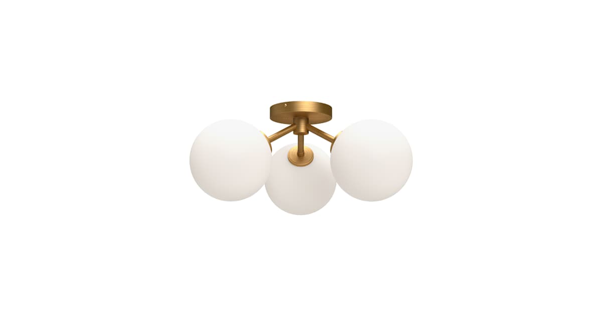 Alora Lighting SF549315AGOP Cassia 3 Light 18" Wide Semi-Flush Ceiling ...