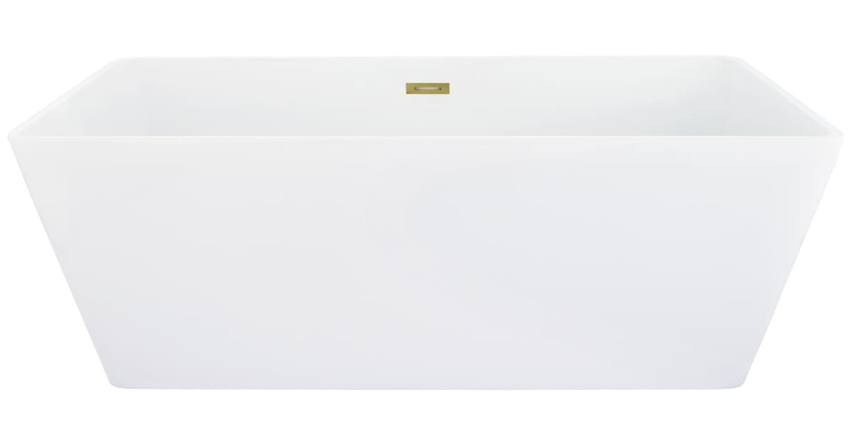 Altair 51359-BAT-WH-FS Terrak 59" Free Standing Acrylic Soaking Tub ...