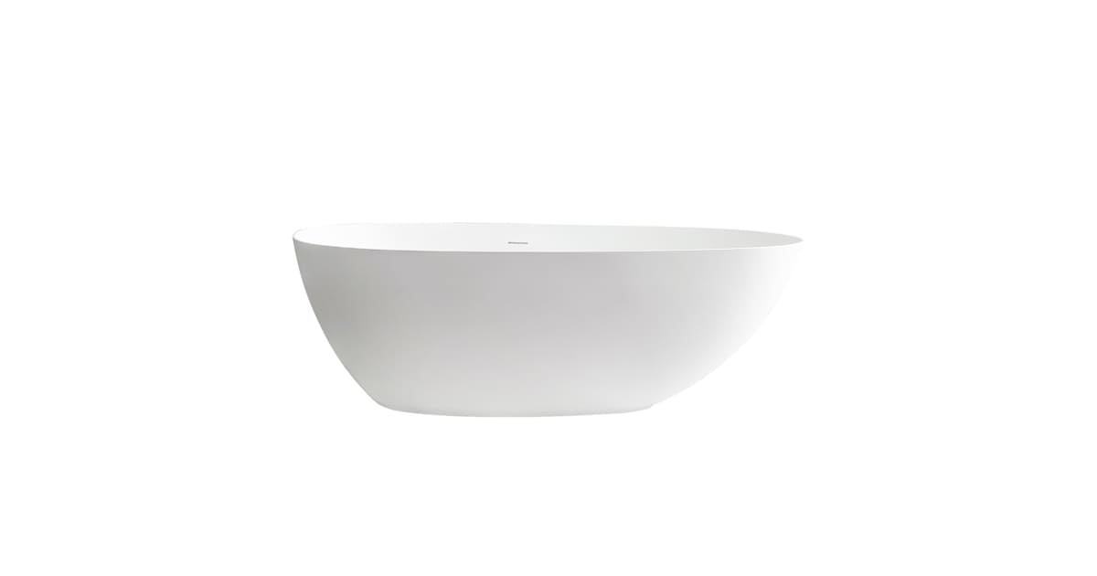 Altair 53067-BAT-MW Giotto 67" Free Standing Solid Surface Soaking Tub ...