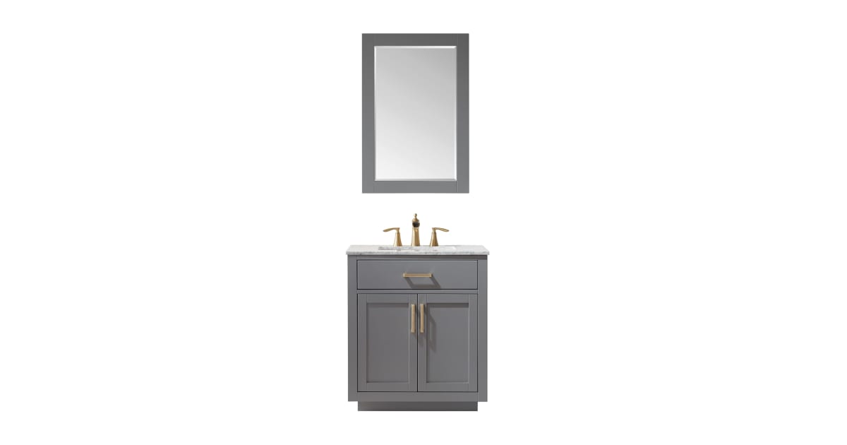 Altair 531030-GR-CA Ivy 30" Free Standing Single Basin Vanity Set with ...