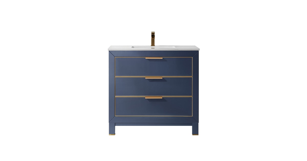 Altair 533036-RB-AW-NM Jackson 36" Free Standing Single Basin Vanity ...