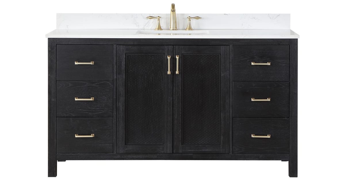 Altair 542060S-BO-AW-NM Hadiya 60" Free Standing Single Basin Vanity ...