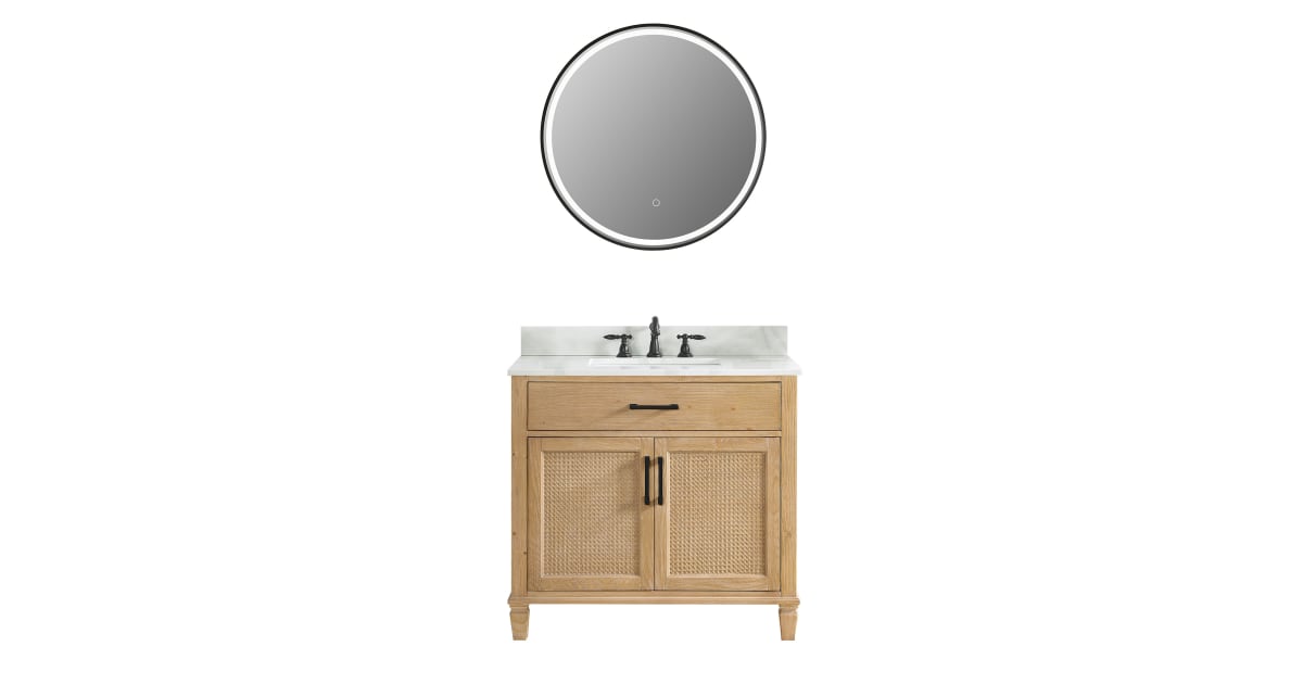 Altair 560036-WF-CWQ Solana 36" Free Standing Single Basin Vanity Set ...