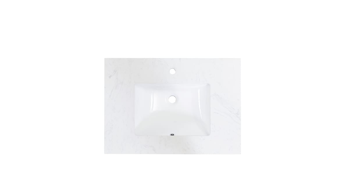 Altair 65031-CTP-AW Salerno 31" Engineered Stone Vanity Top with ...