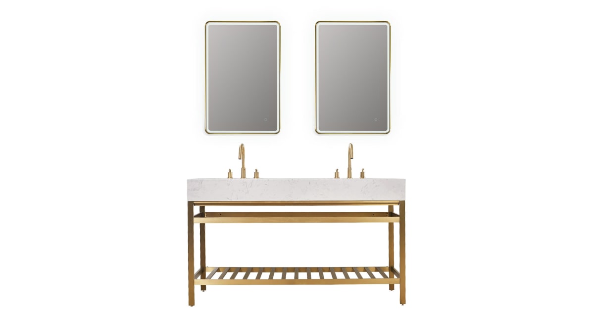 Altair 68060-AWAP-BG Merano 60" Rectangular Stone Composite Console ...