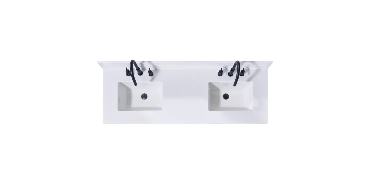 Altair 73061-CTP-SW Andalo 61" Engineered Stone Vanity Top with ...