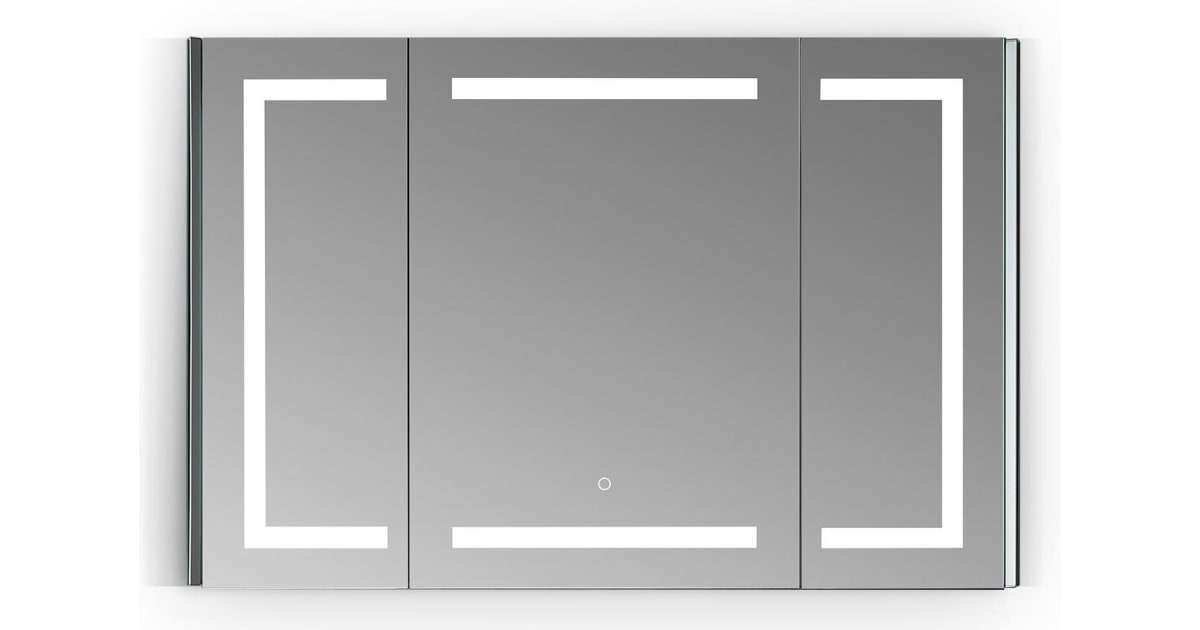 Altair 760048-LED-MC Bojano 48" x 32" Lighted Frameless Triple Door ...