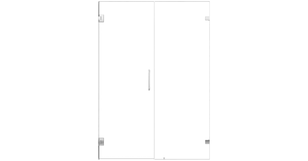 Altair SD80652-HI-PC Roisin 74" High x 52" Wide Hinged Frameless Shower ...