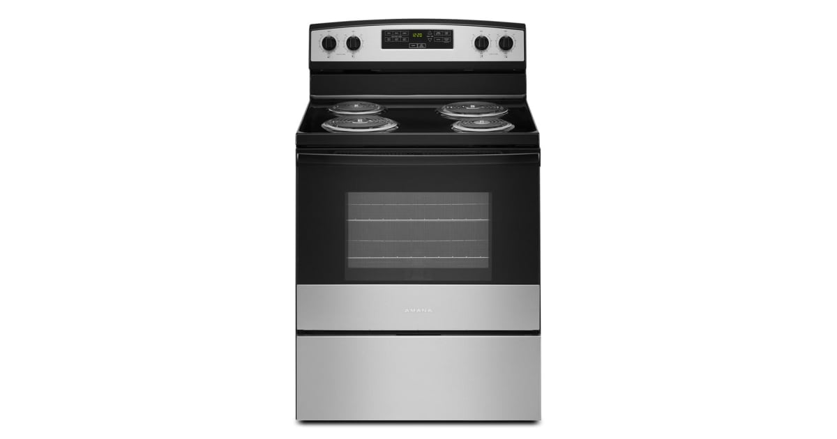 Amana ACR4303MMS 30 Inch Wide 4.8 Cu. Ft. Free Standing Electric Range ...