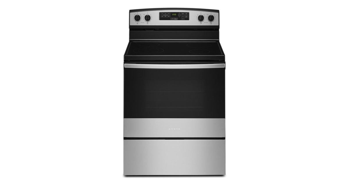 Amana AER6603SMS 30 Inch Wide 4.8 Cu. Ft. Free Standing Electric Range ...