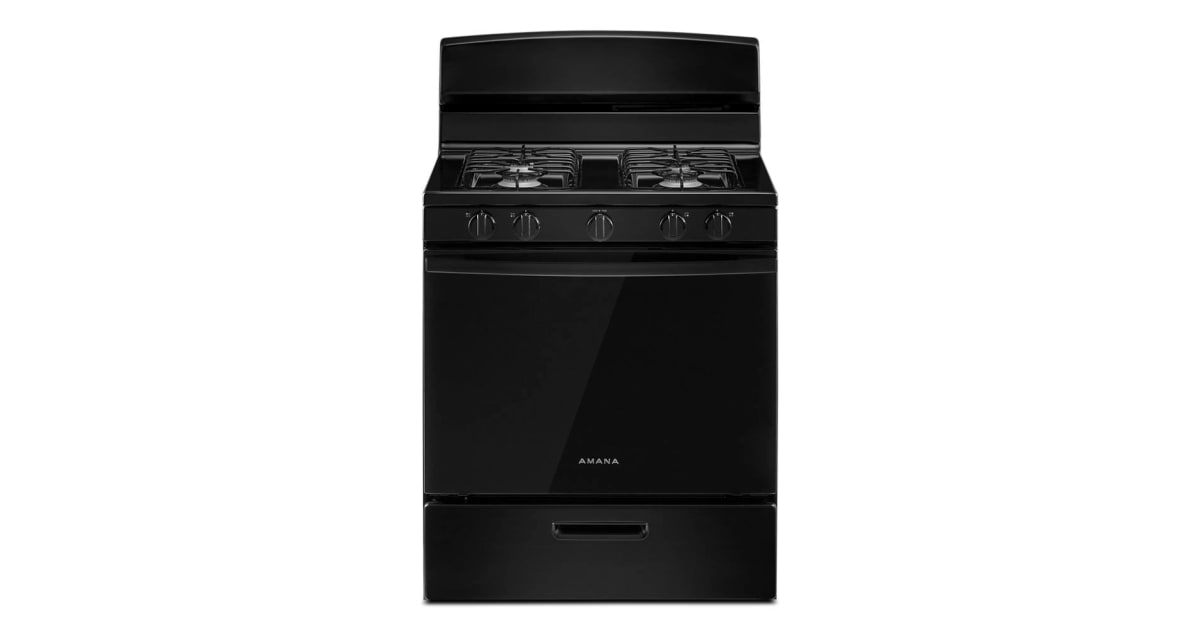 Amana AGR4203MNB 30 Inch Wide 5.1 Cu. Ft. Free Standing Gas Range with ...