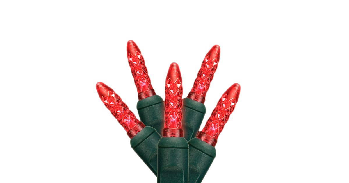 American Lighting MINI-70/4-G-RE-S Standard 23.5' Red Mini LED String ...