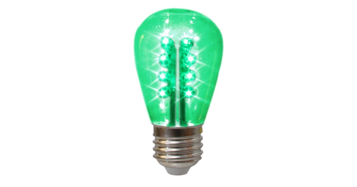 American Lighting S14-LED-GR-PREM Premium S14 Green 16 LED Bulb with ...