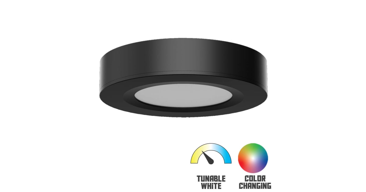 American Lighting SPKPL-PUCK-RGBTW-1P-BK Spektrum 4" Wide Puck Light ...