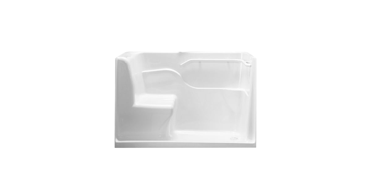 American Standard 3060SH.RW 59-1/2" X 30" Reinforced Acrylic Shower Pan ...