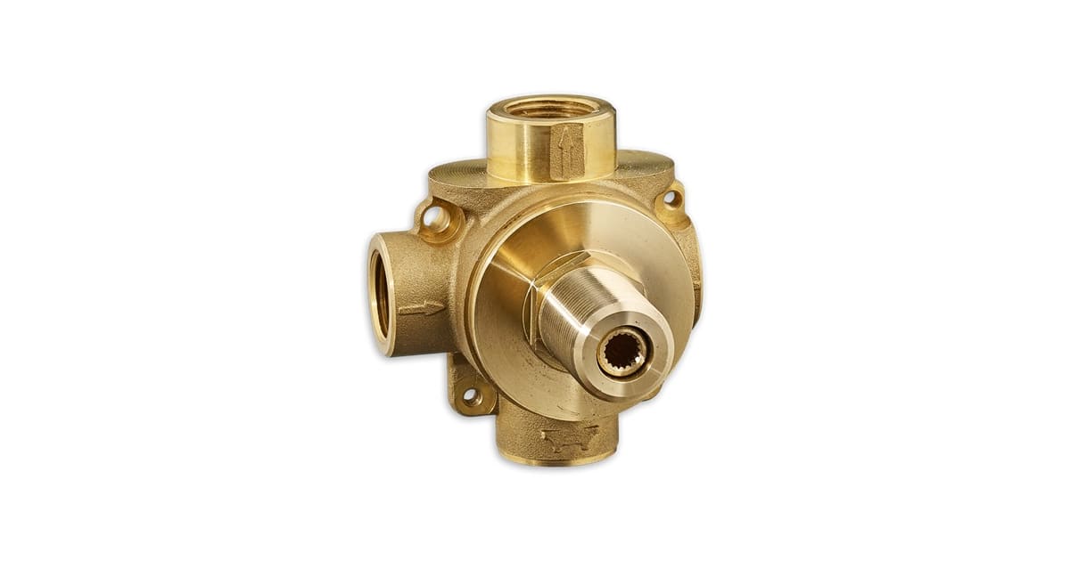 American Standard R422S 1/2" Two-Way Shared Flow In-Wall Diverter Valve ...