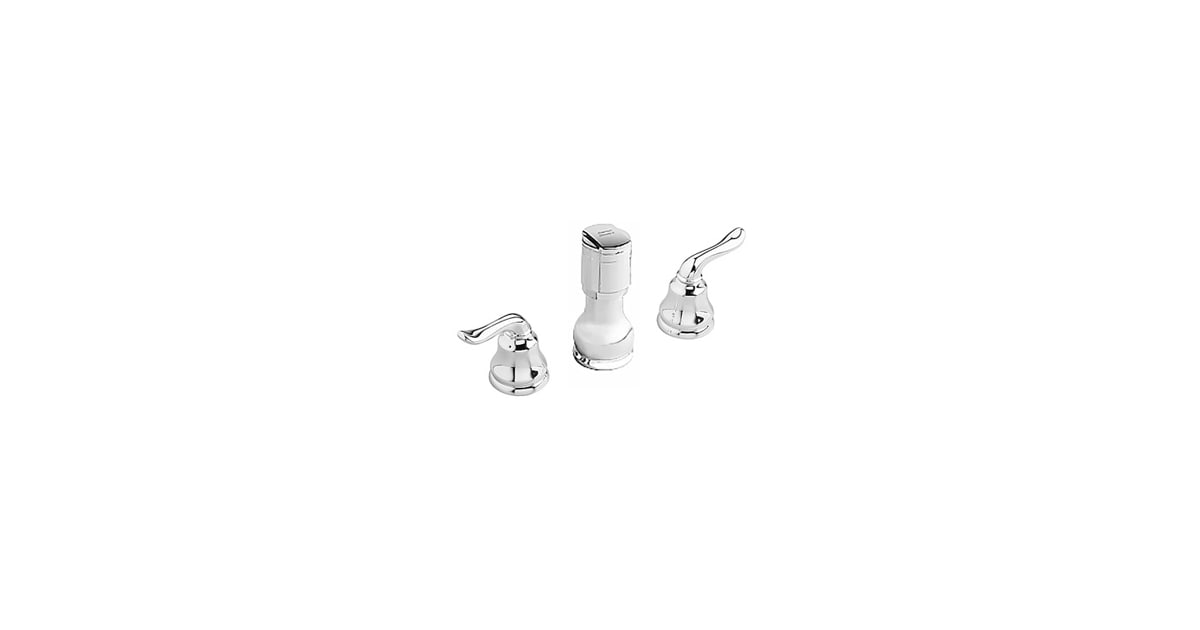 American Standard Double Handle Fixture Mounted Bidet Faucet Less ...