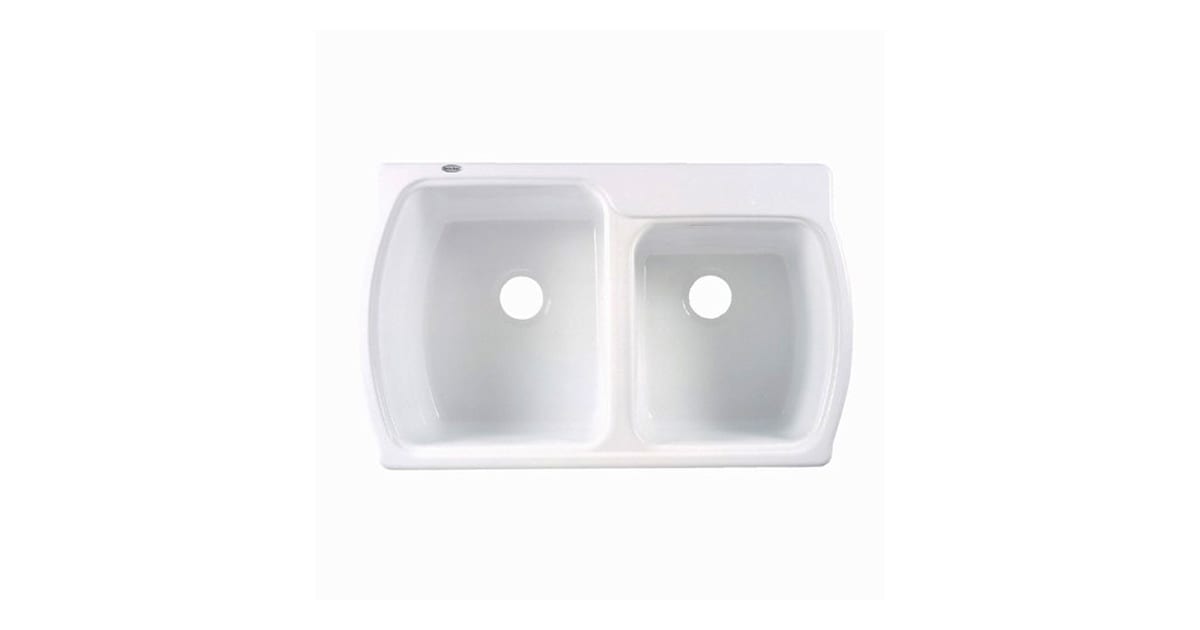 American Standard 7255.001H.208 36" Americast® Double Bowl Kitchen Sink ...