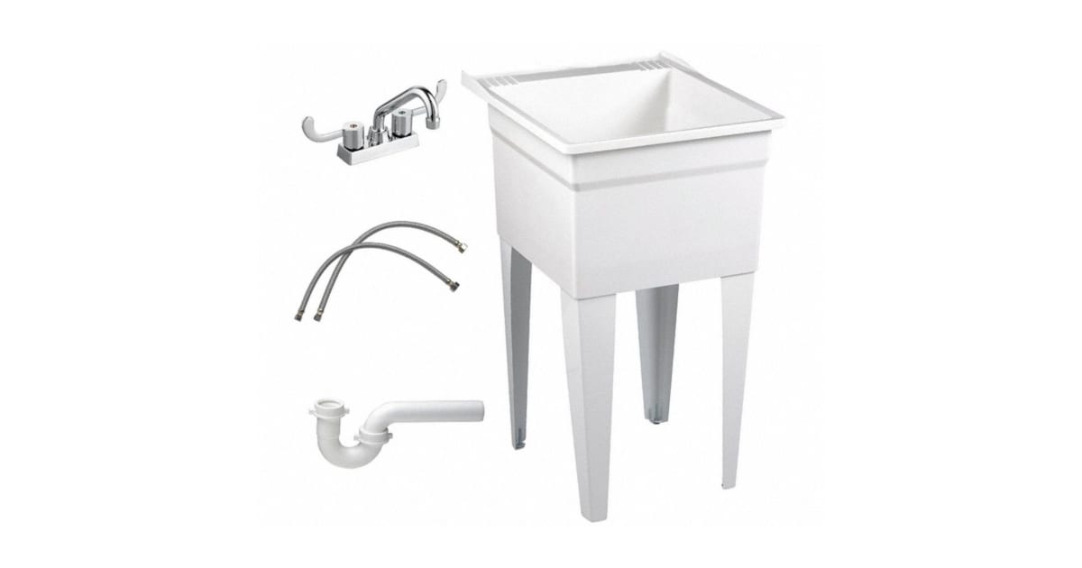 American Standard FL7TG100 Fiat 20" Free Standing Molded Stone Utility ...